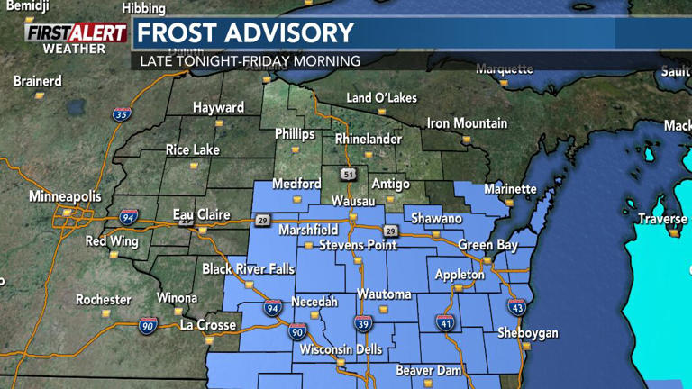 First Alert Weather: Frost concerns Friday morning, continued dry into ...