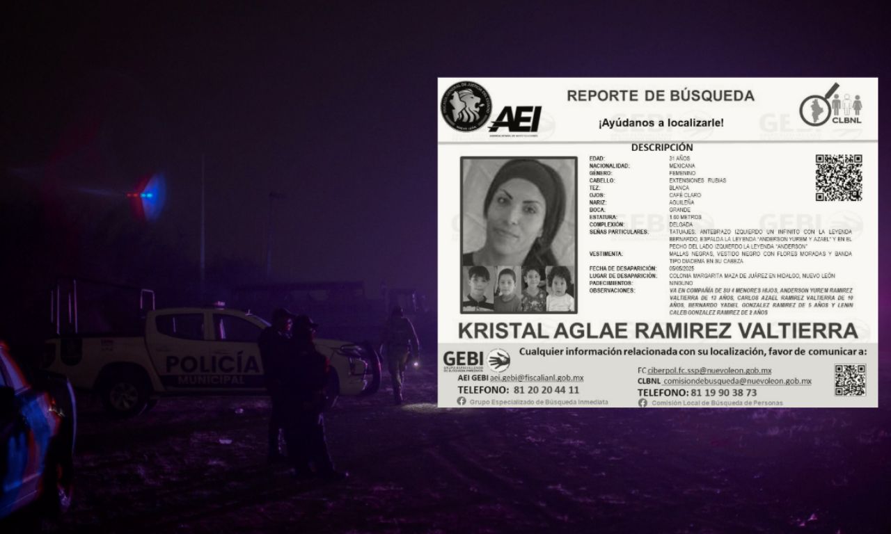 Buscan a Kristal Aglae Ramírez, desapareció junto a sus 4 hijos en ...