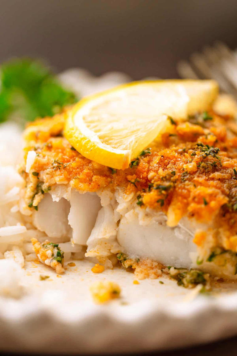 Baked Parmesan Crusted Cod (with Lemon and Butter)
