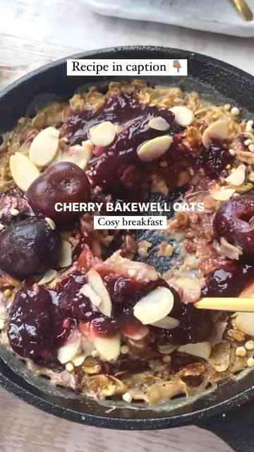 Cherry Bakewell Baked Oats A Quick & Delicious Breakfast