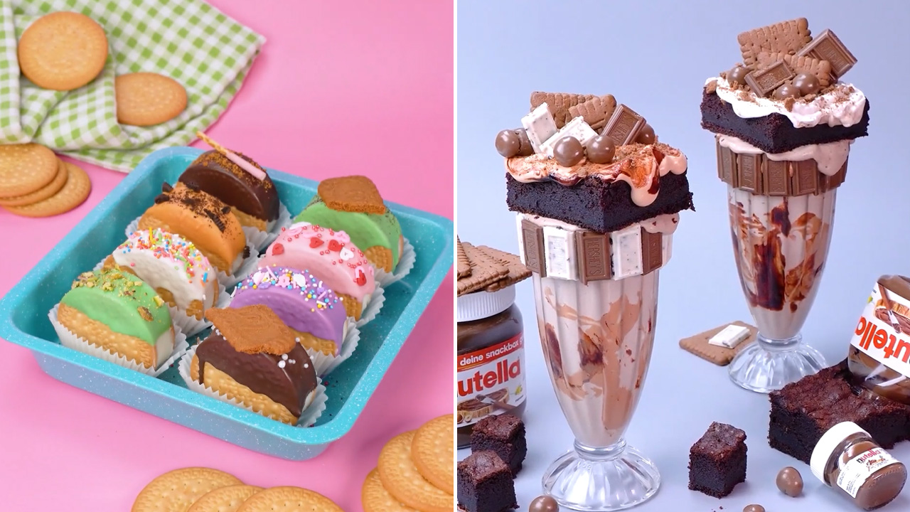 Beautiful Snack & Fantastic Milkshake You Can Make at Home! 🧁🥤 ...