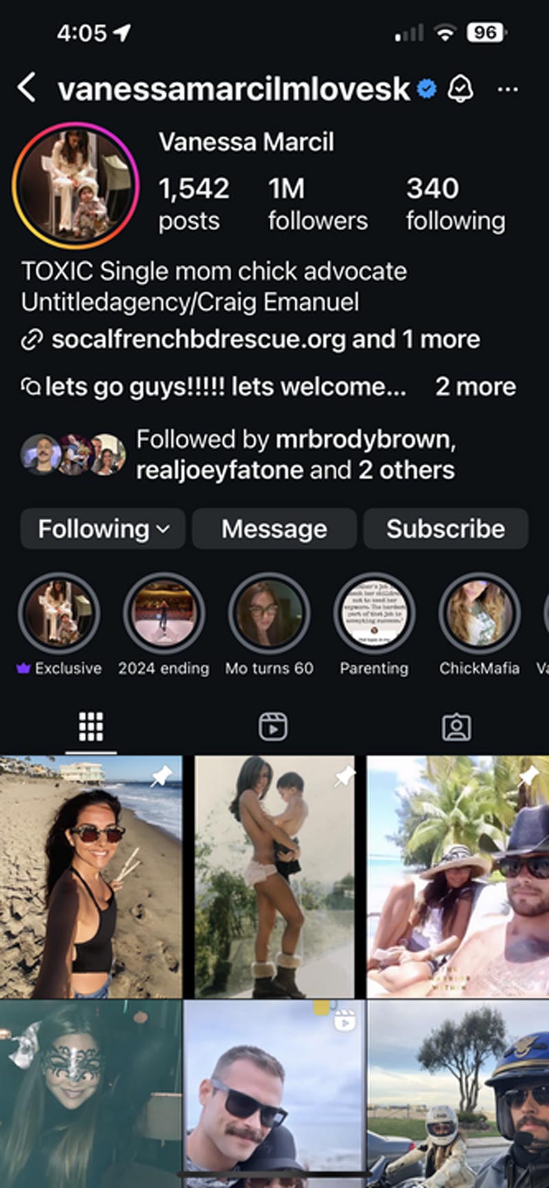 Vanessa Marcil Adds 'Toxic Single Mom' to Instagram Bio