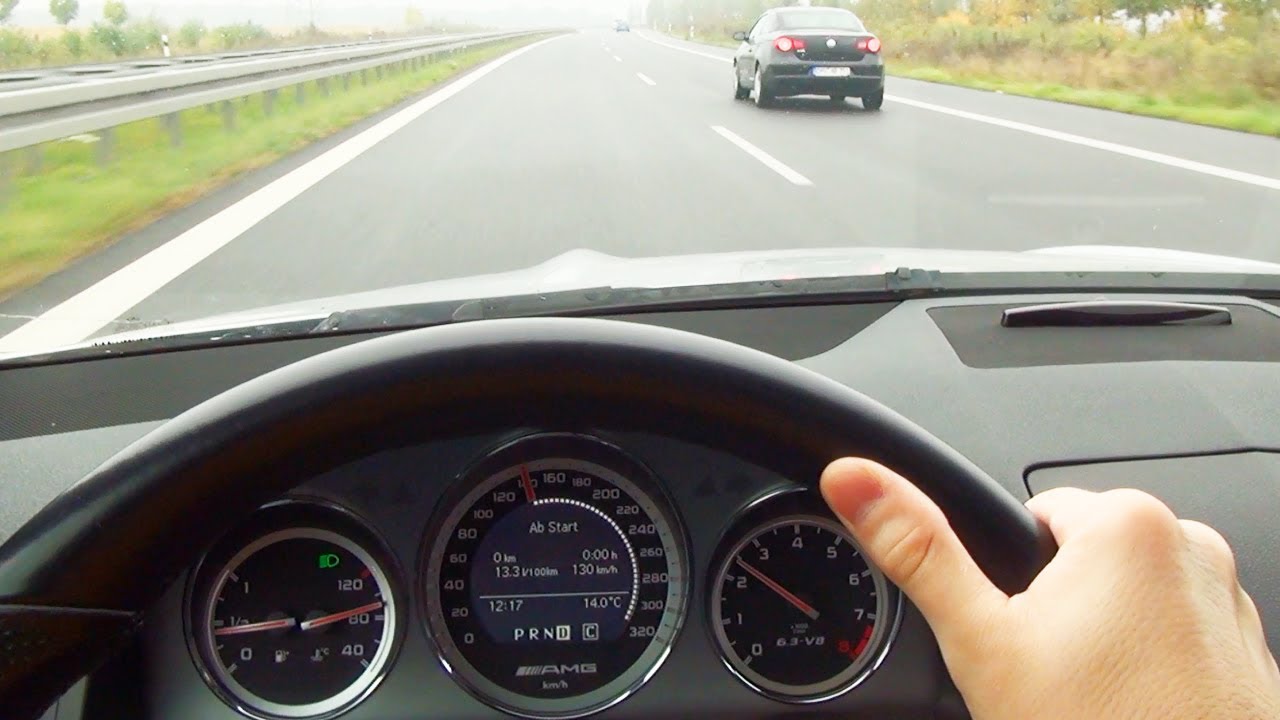 Mercedes C63 AMG Fuel Consumption at 80, 100, 120, 140 km/h | V8 Sound ...