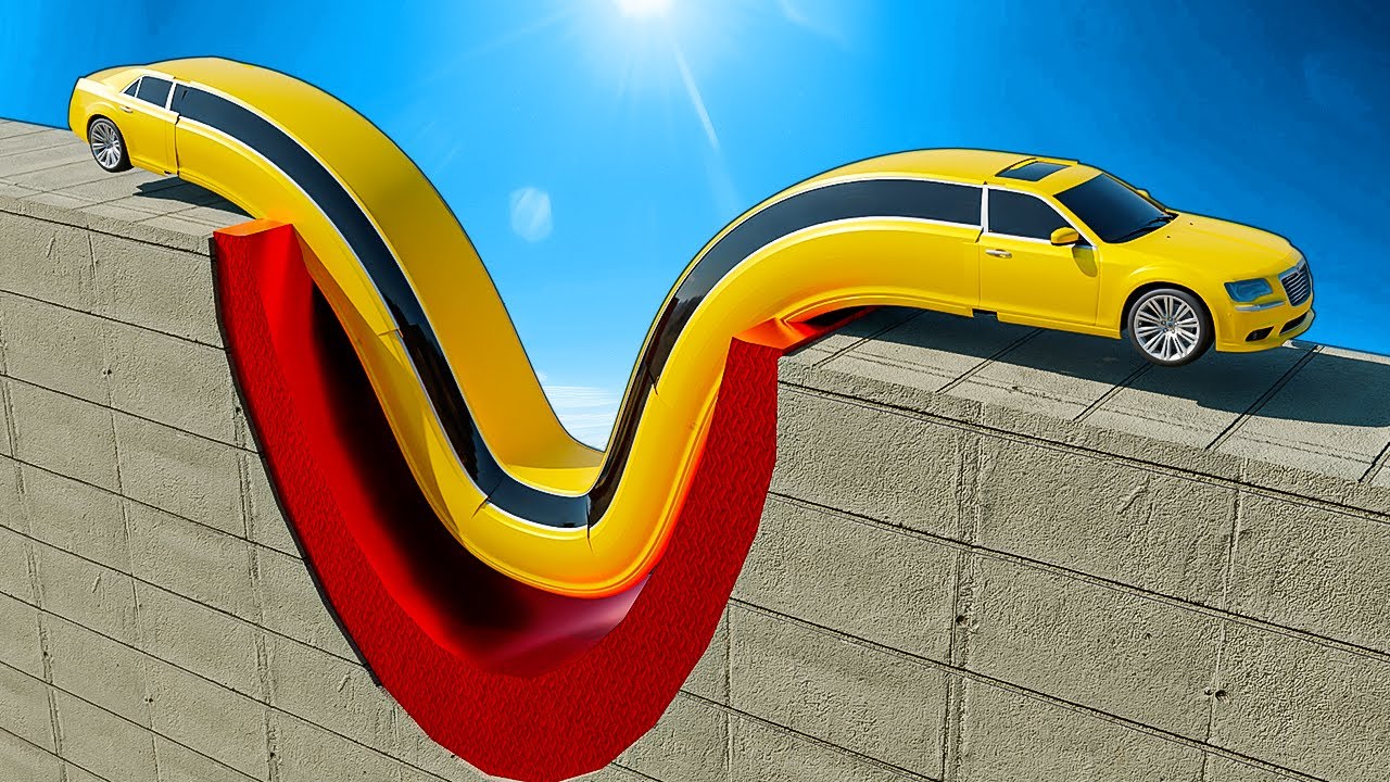 Long Cars vs Reverse Speedbumps in GTA 5—Vehicle Obstacle Course