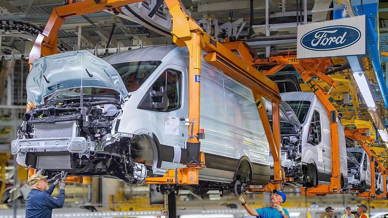 Inside Massive Ford Factory Building Transit Van in the US - Production ...
