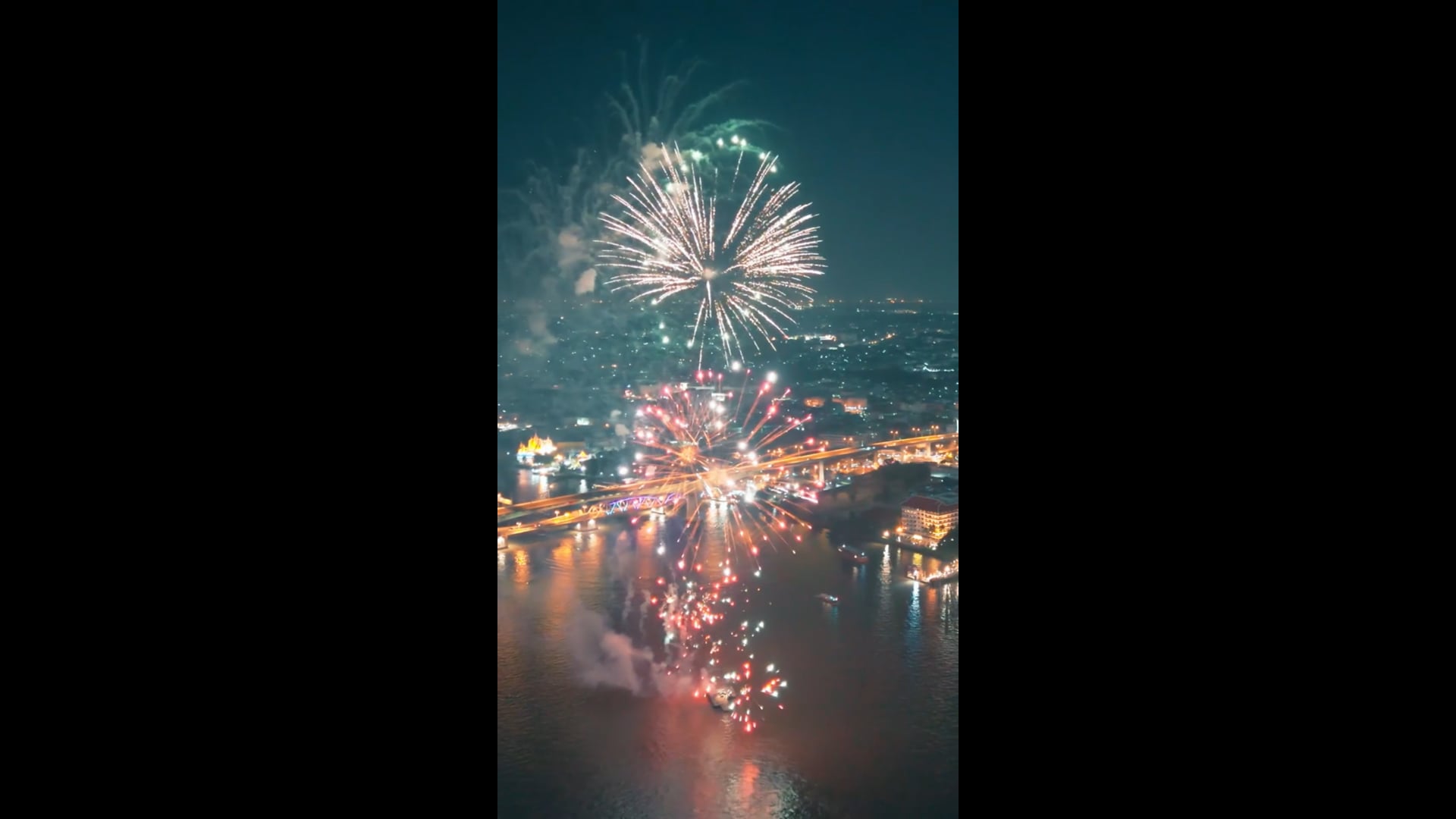 Explosions of Joy: Stunning Firework Displays Captured by Drones.