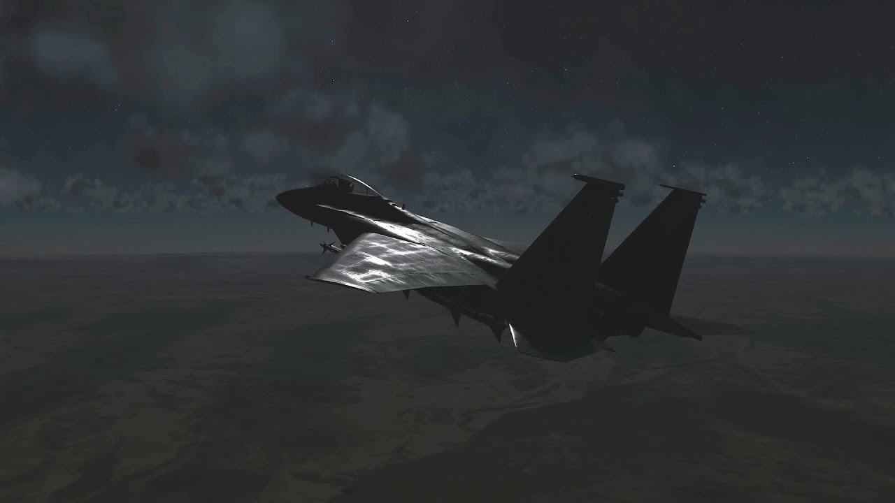 Desert Storm Begins - F-15 Brings Down Enemy Jet in Fiery Skies