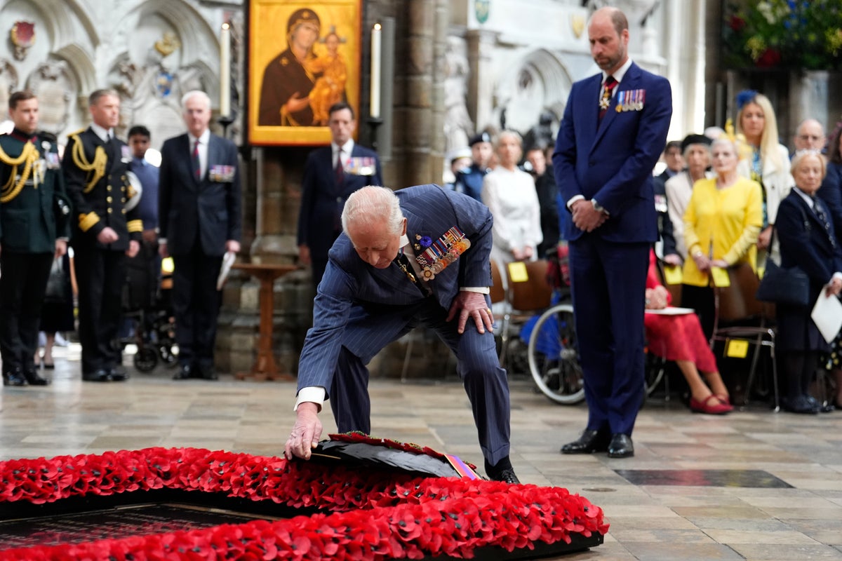 King calls for renewed commitment to peace on VE Day