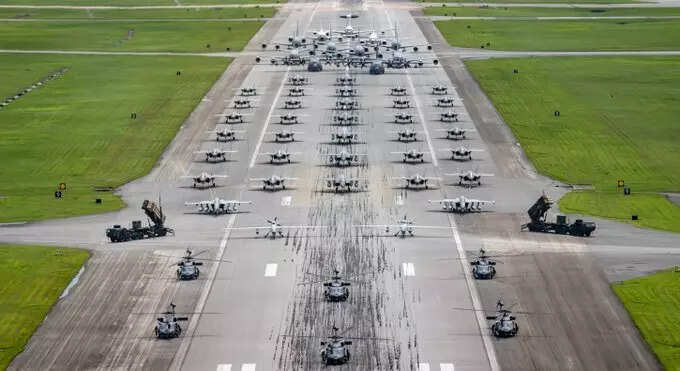 Kadena Air Base in Japan sees largest 'Elephant Walk' with 53 aircraft ...