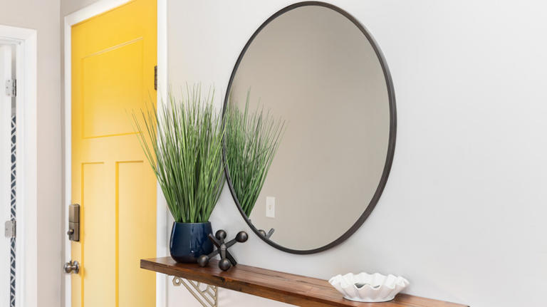 Clear Up Entryway Clutter With A Simple Space Saving Solution