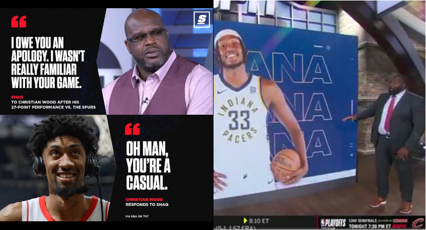 Kendrick Perkins referenced Shaq meme on ESPN