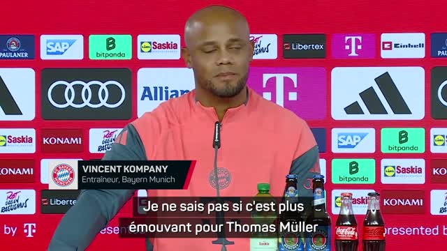 Bayern - Kompany : "Je ne sais pas si c'est plus émouvant pour Müller ...