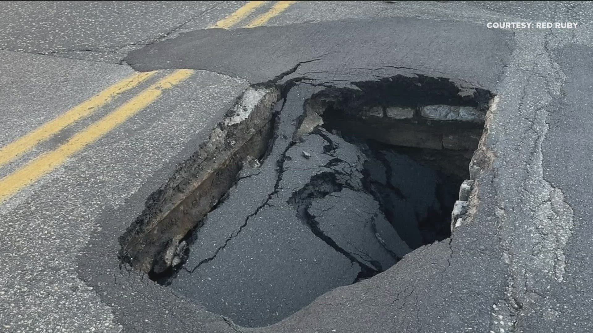 St. Paul sinkhole causes road closures