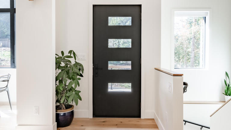 Clear Up Entryway Clutter With A Simple Space Saving Solution