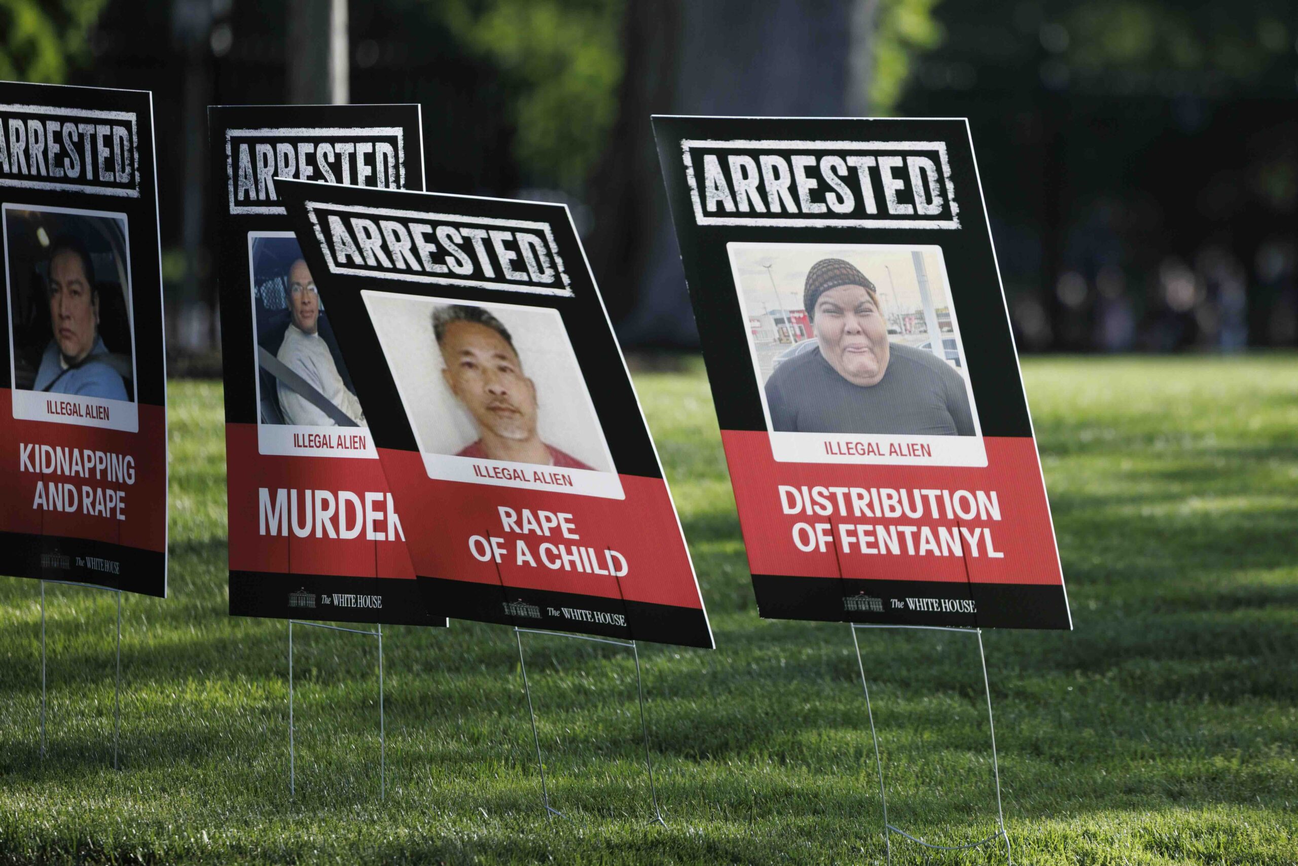 More Than 90 Mugshots Displayed at White House