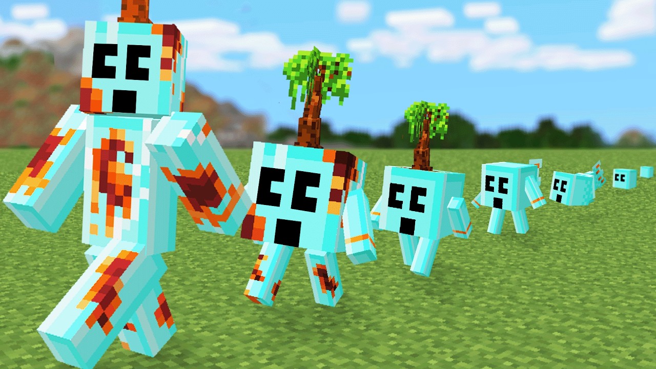 Evolving as a Blob Creature in Minecraft