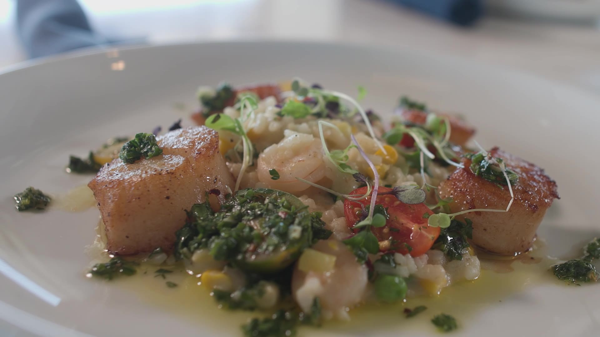 Local Flavors: Spring Vegetable and Rock Shrimp Risotto with Pan Seared ...