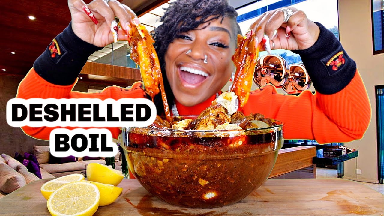 Perfect the technique of a deshelled seafood boil