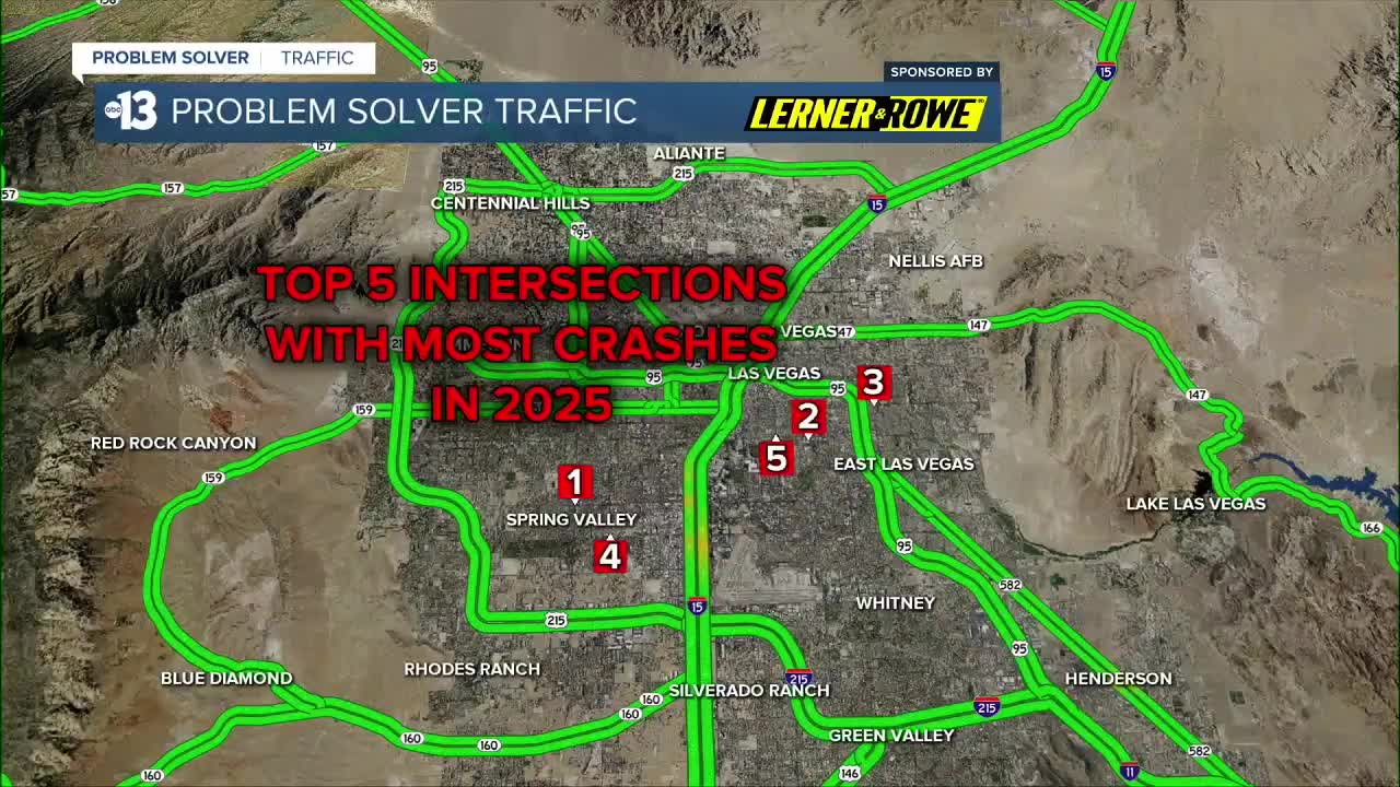 Las Vegas police list valley's most dangerous intersections so far in 2025