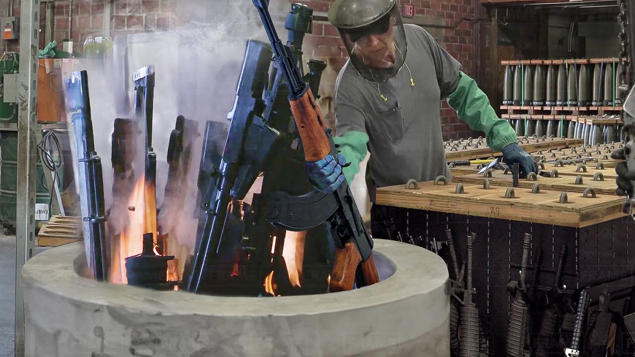 Inside Massive Factory Destroying Large Number of Scary Weapons