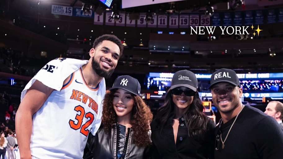 Karl-Anthony Towns gf Jordyn Woods sheds Knicks fits for black dress ...
