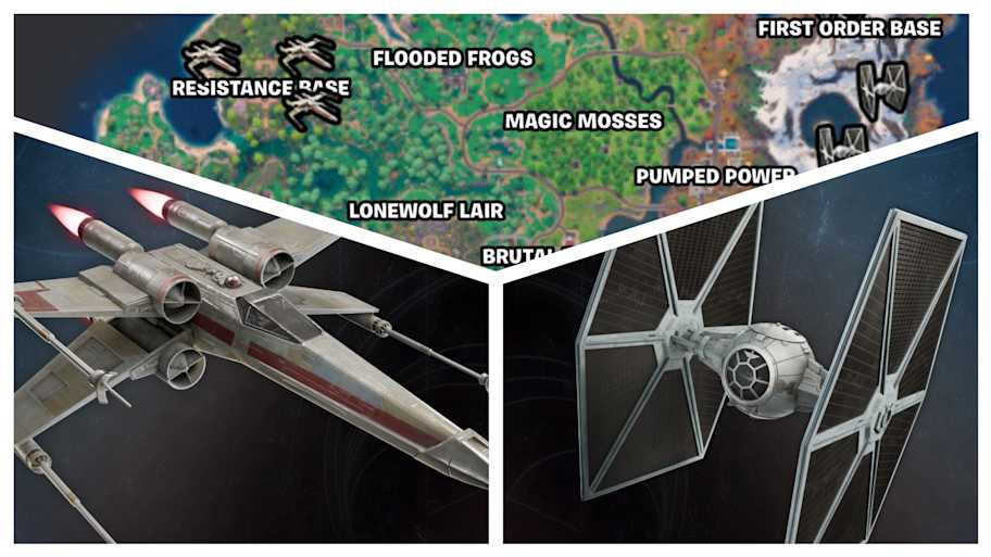 All X-Wing and TIE Fighter Spawns in Fortnite, Top Flying Tips