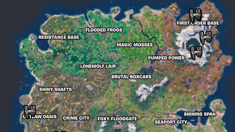 All X-Wing and TIE Fighter Spawns in Fortnite, Top Flying Tips