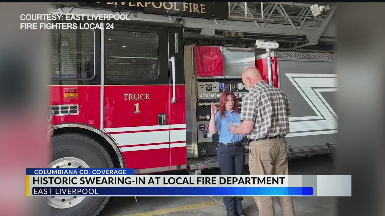 First female in East Liverpool Fire Department's history is sworn in