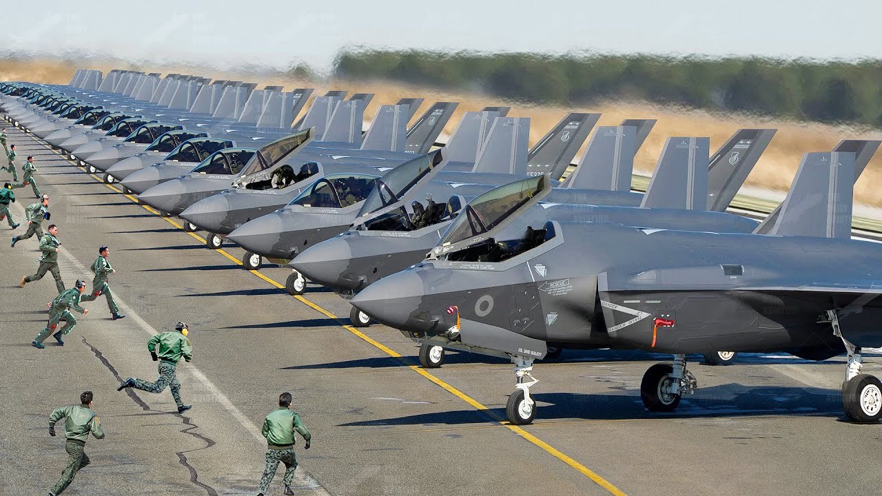 Skilled US Pilots Rush to Their Stealth Jets & Take Off One by One at ...