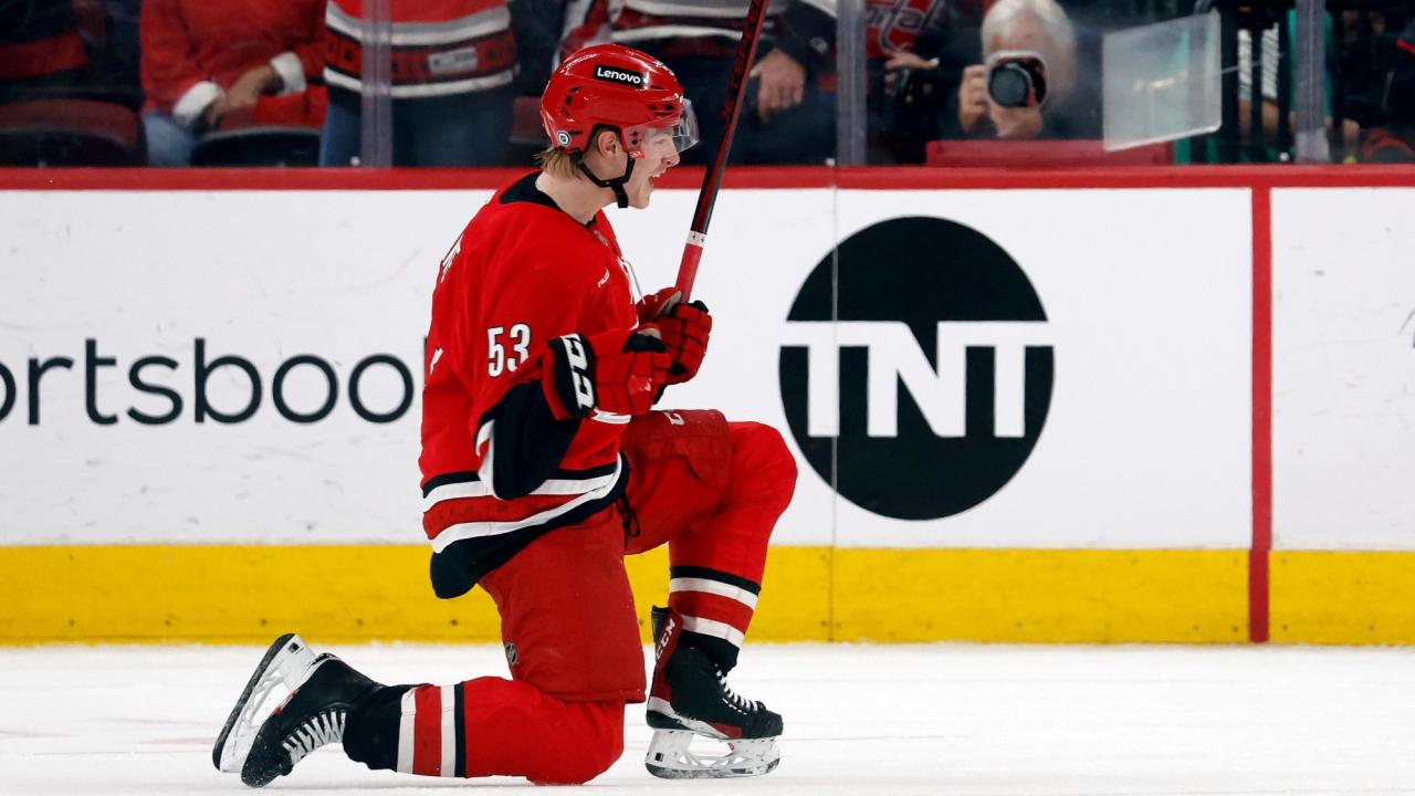 Hurricanes rookie Jackson Blake builds upon his father's legacy in the NHL