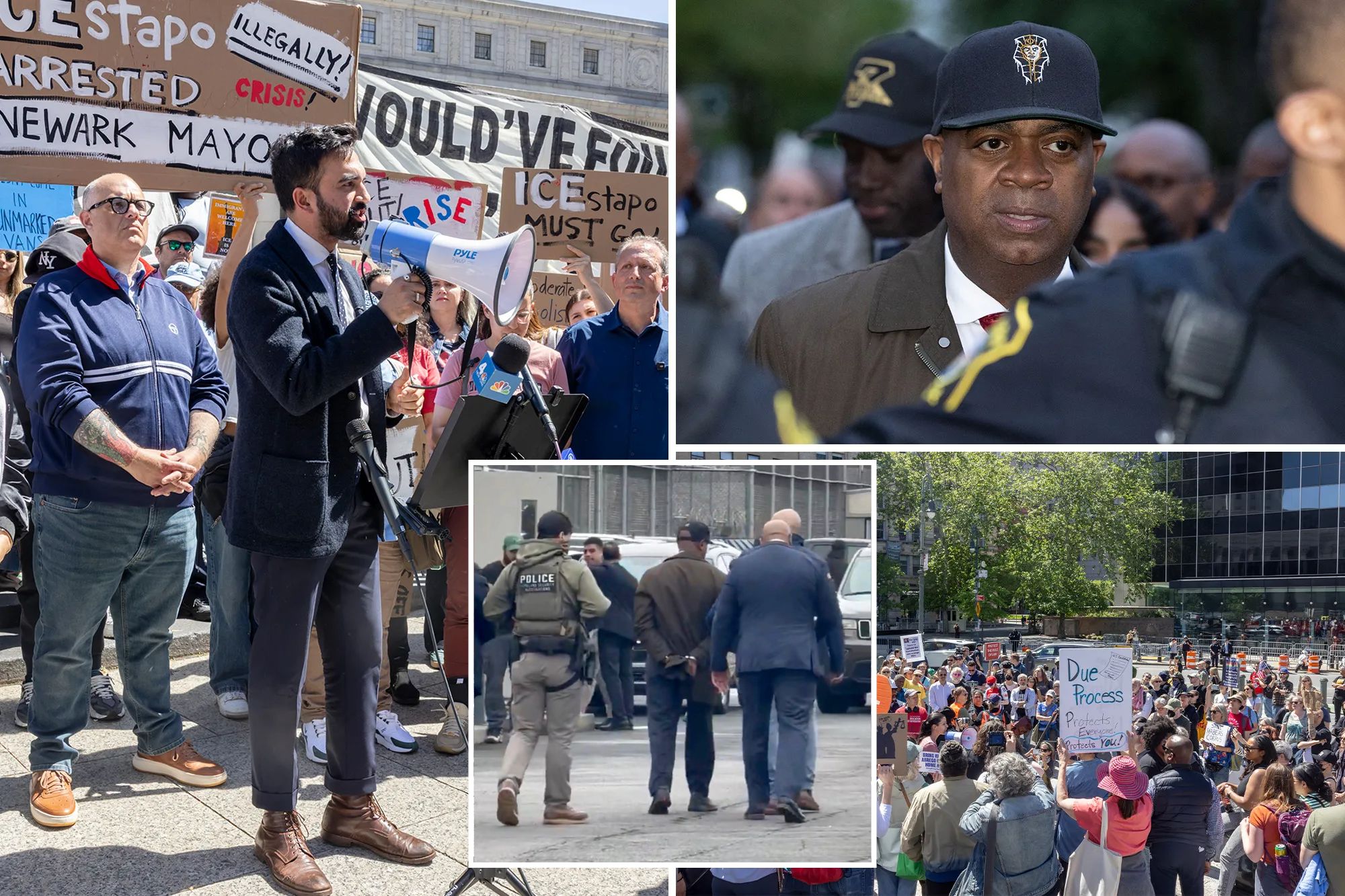 Angry NYC crowd protests Newark Mayor Ras Baraka’s arrest at ICE ...