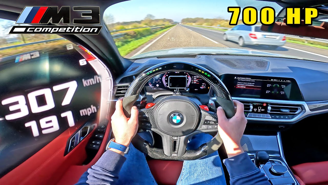 BMW M3 G80 xDrive Stage 2 – 307 KMH (191 MPH) Autobahn POV! 🔥🚀