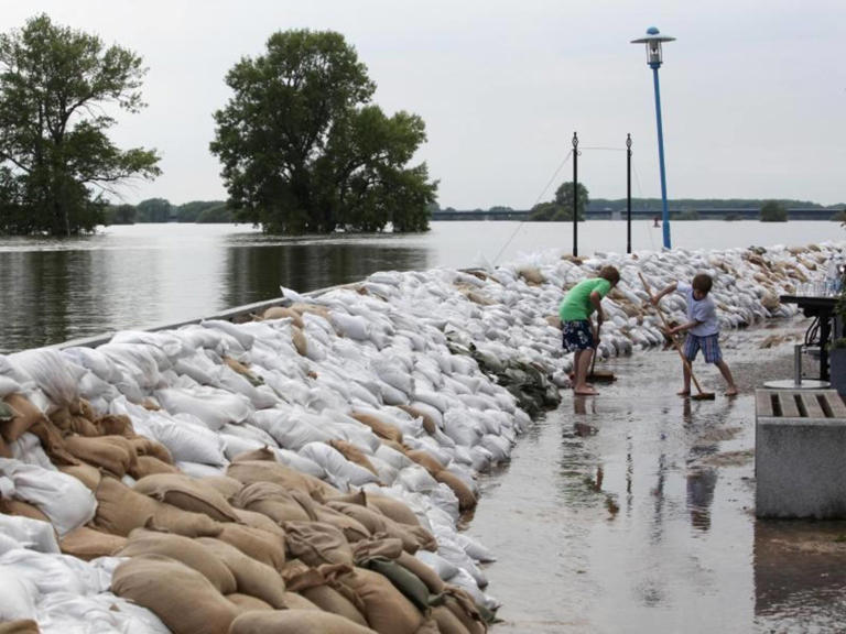 Der Wasserstand der Elbe bei Wittenberge am 14.06.2026
