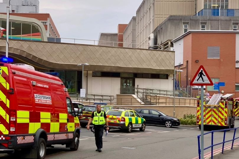 Hospital bosses issue statement after major blaze at Leicester Royal ...