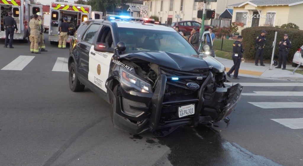 Three injured in City Heights crash involving SDPD vehicle