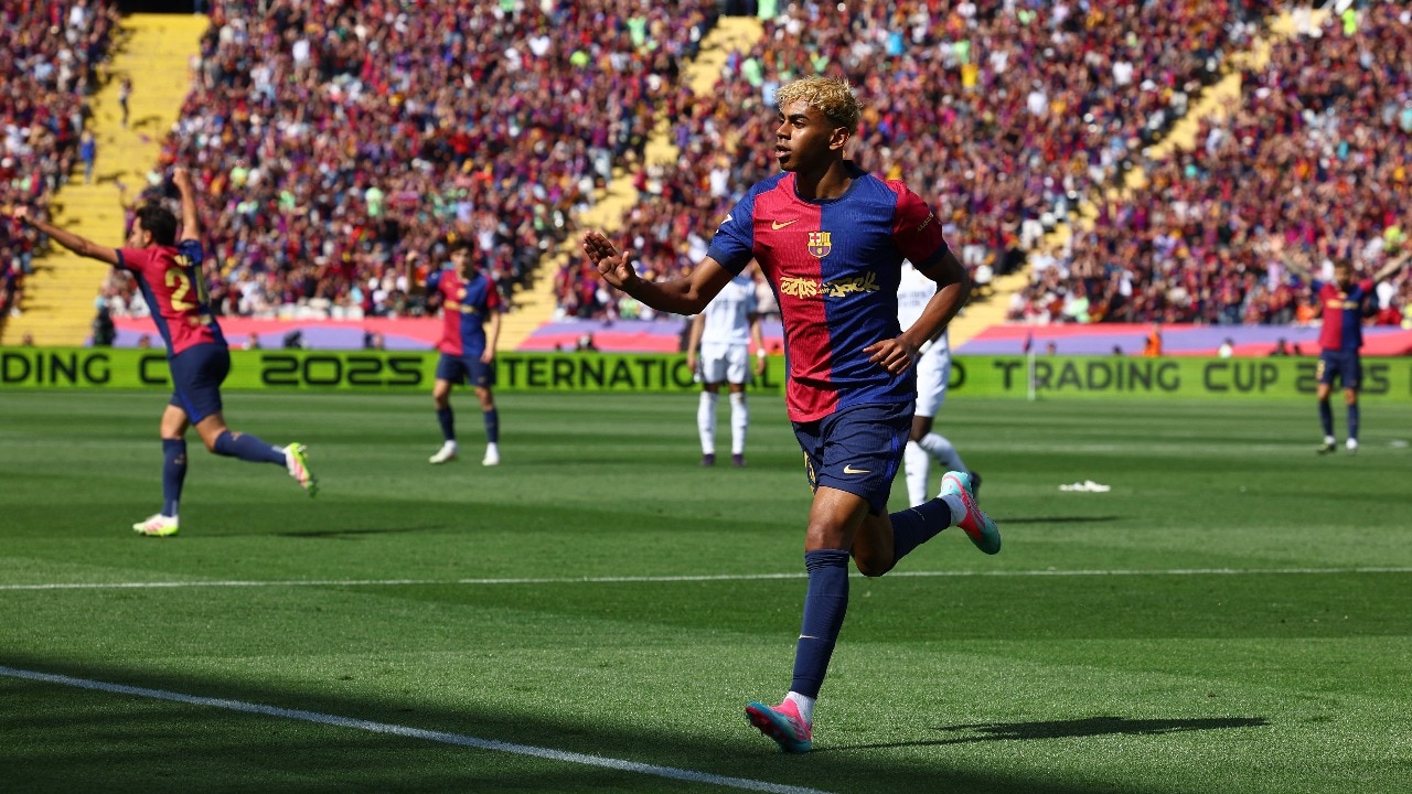 Lamine Yamal hits calma celebration, mocks Kylian Mbappe after scoring ...