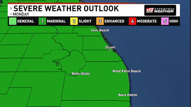 Heavy Rain expected Monday