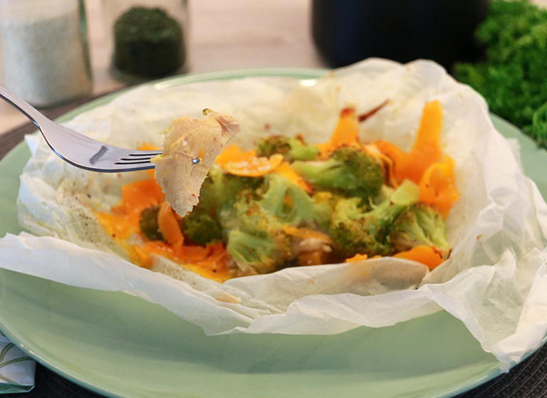 Kip in een papillote (makkelijk en gezond)