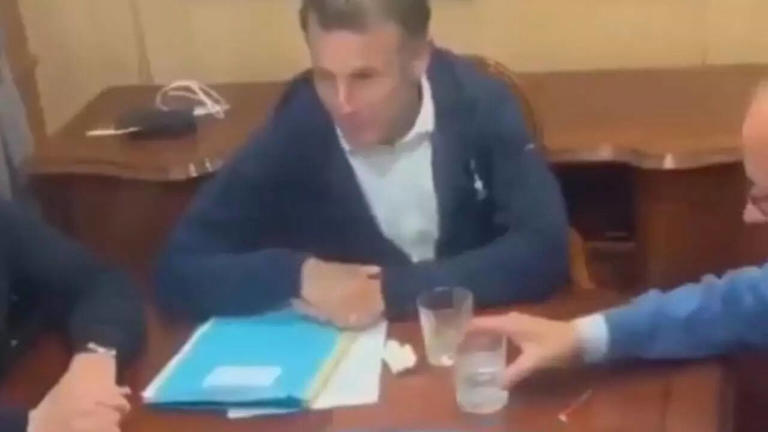 Emmanuel Macron hiding a cocaine pouch in viral video? French media ...