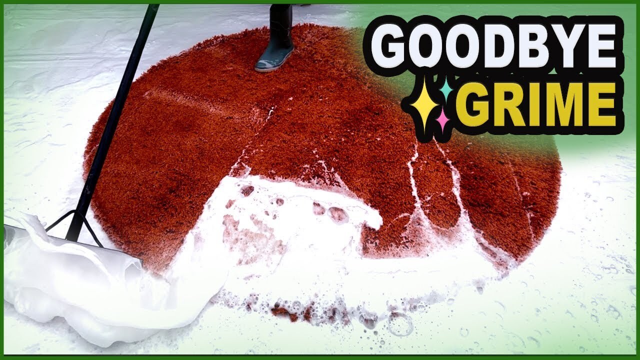 Washing a Round Shaggy Rug | ASMR Rug Cleaning | C3 Laundry Services