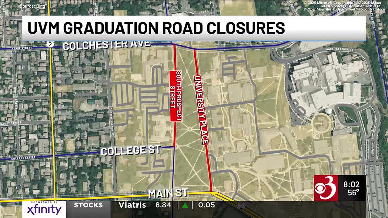 Road closures, traffic spike expected as UVM graduation ceremonies get ...