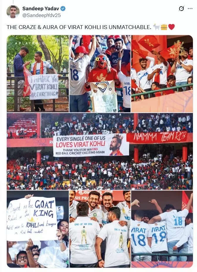 Fans turn up in white, birds offer a salute to King Kohli