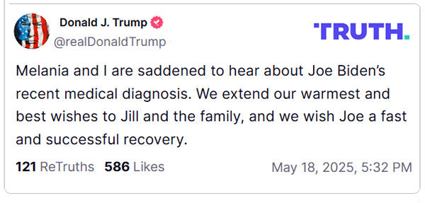 Trump Responds With Message for Joe Biden After Former President’s ...