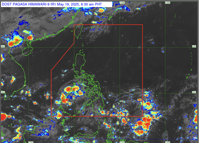 Rains to drench Mindanao, Palawan, parts of Visayas on May 19