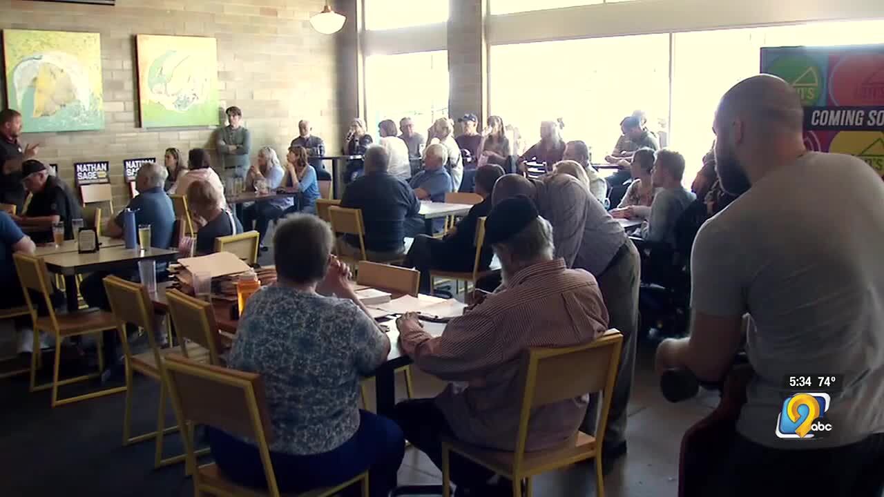Nathan Sage meets with voters in Cedar Rapids at campaign stop for 2026 ...