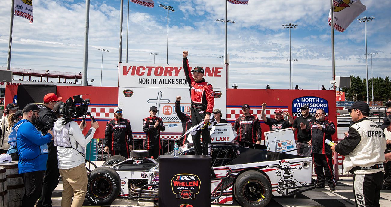 Craig Lutz survives a wild race at North Wilkesboro Speedway for his ...