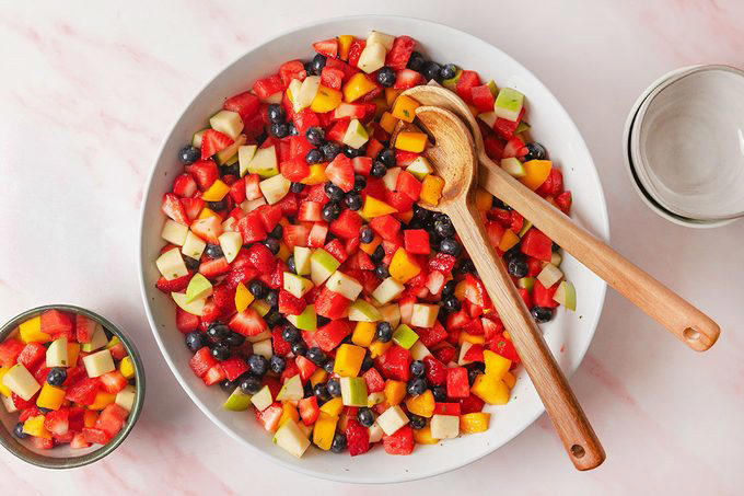 Perfect bite fruit salad