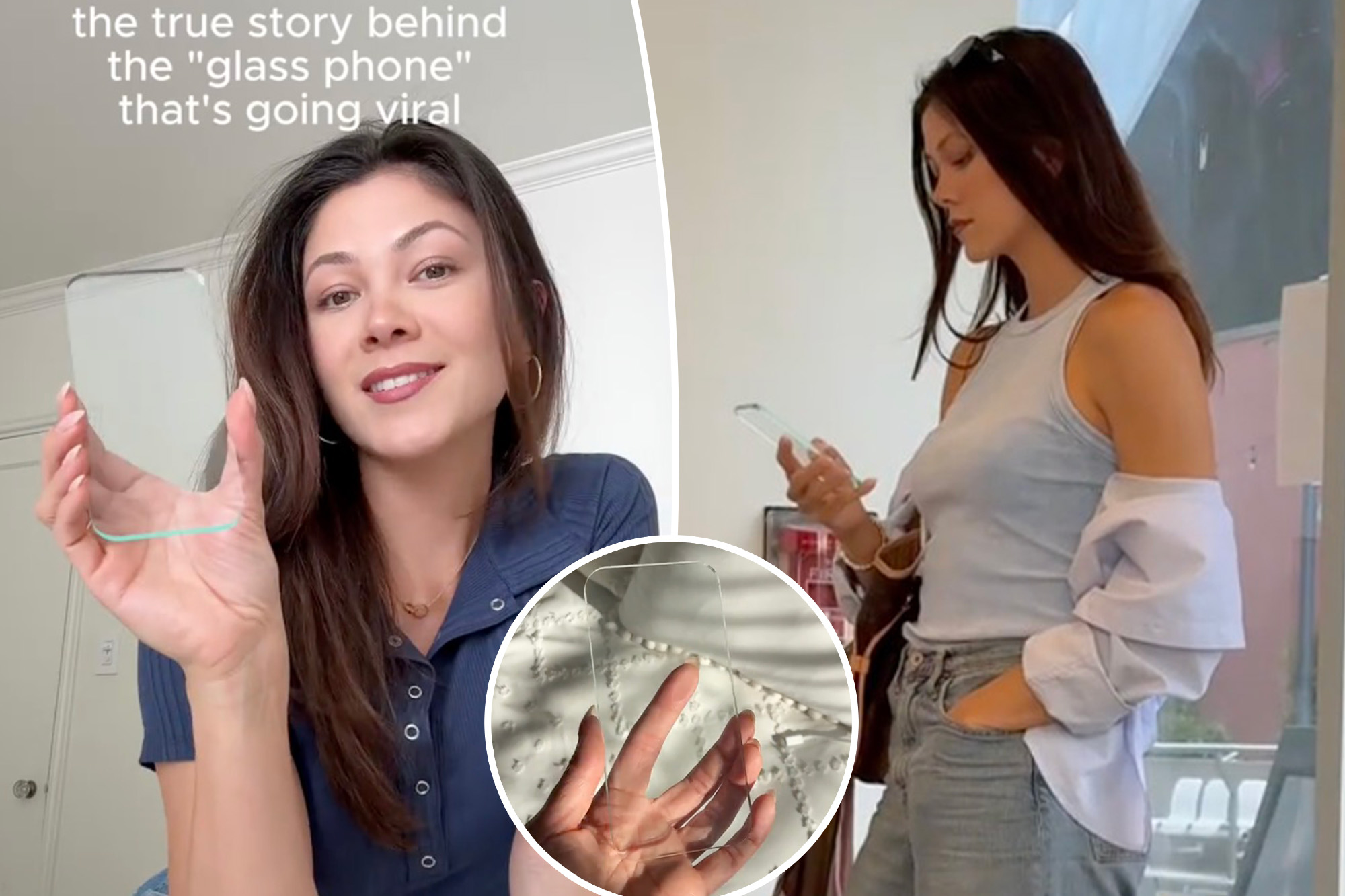 Internet is baffled by woman’s transparent phone — and the explanation ...