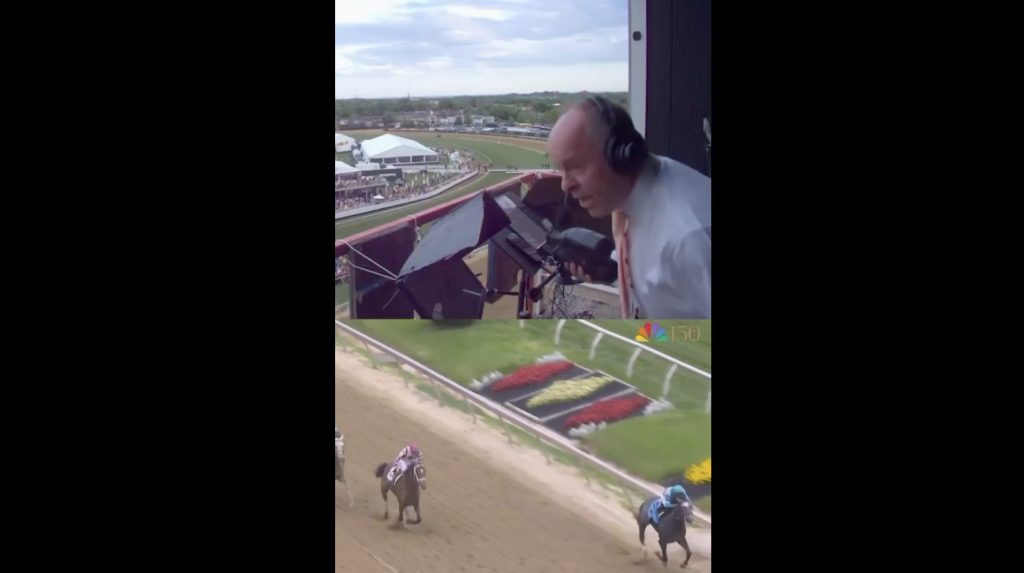Horse racing announcer praised for amazing call