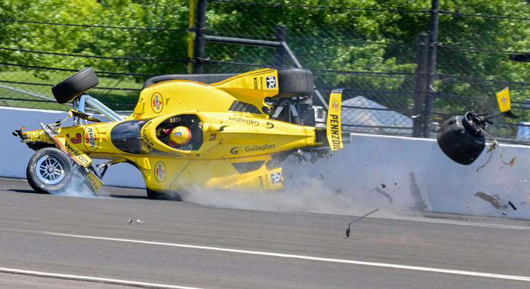 WATCH: Scott McLaughlin crashes hard in Indianapolis 500 practice ...